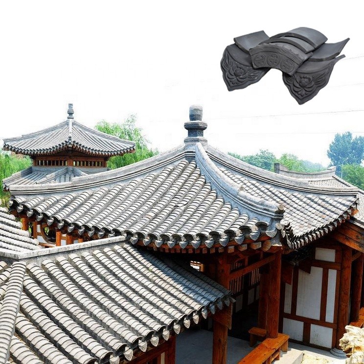 SGS Unglazed Chinese Temple Roof Tiles กระเบื้องหลังคาจีนโบราณ